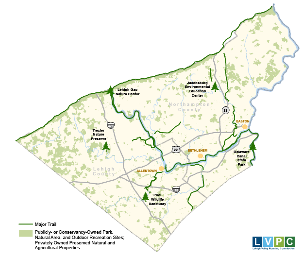 Lehigh Valley County Map